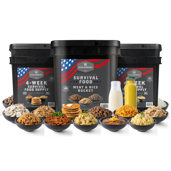 4 Week Food Supply & Meat Bundle – Wise Company Emergency Food